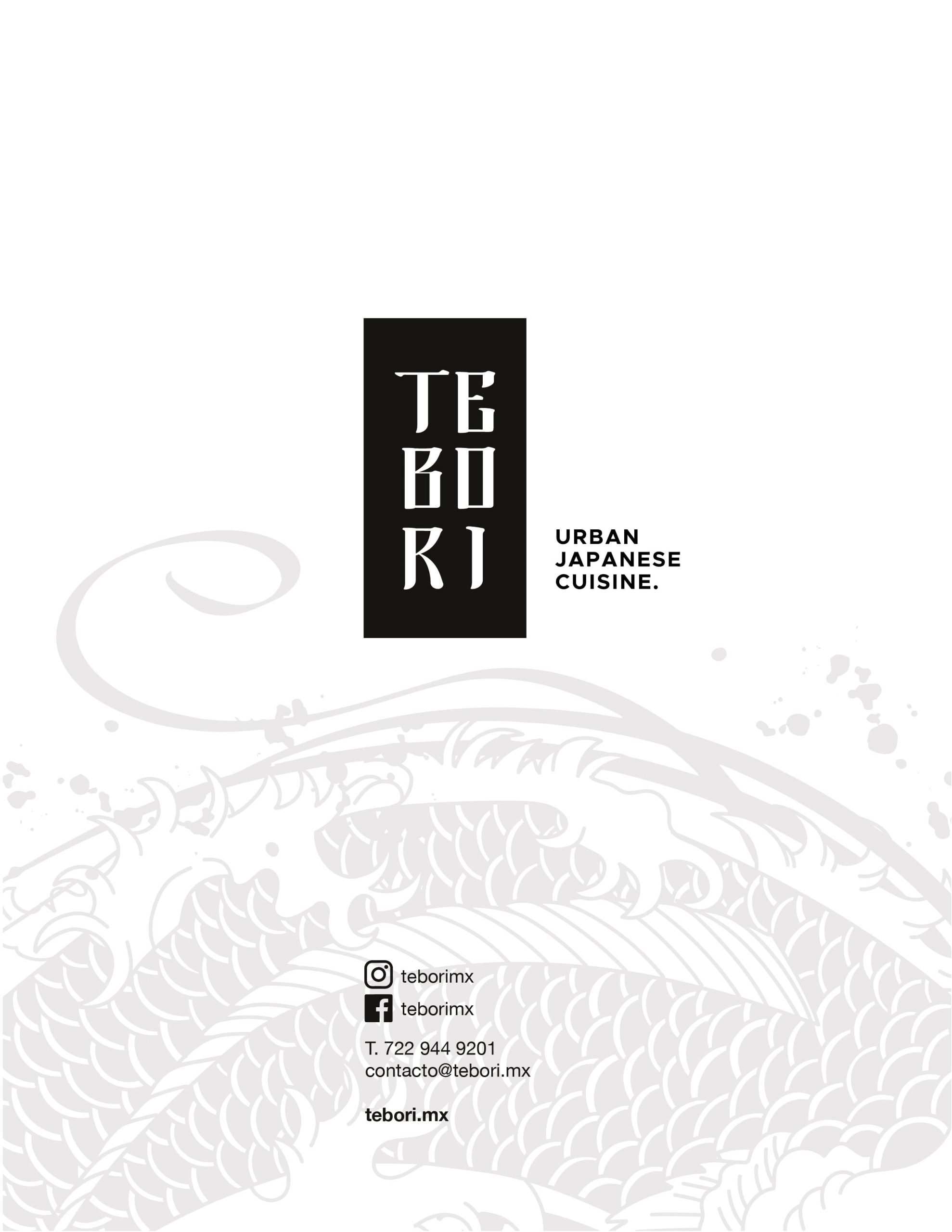 TEBORI - Menú